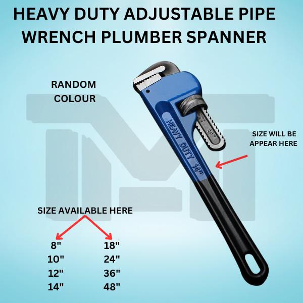 [48"] HEAVY DUTY ADJUSTABLE PIPE WRENCH PLUMBER SPANNER SPANAR - TikTok ...