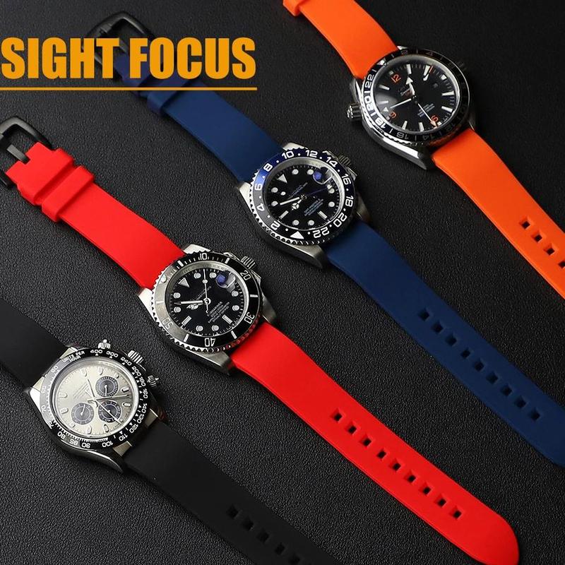 Tali jam tangan getah Seiko 5, 18mm, 19mm, 20mm, 21mm, 22mm dan ...