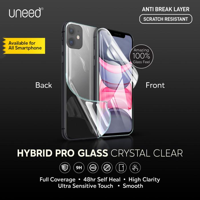 Promo Uneed Hybrid Pro Anti Break Screen Protector Handphone Full Cover ...