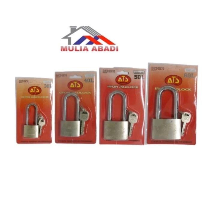 Jual gembok ATS panjang/ gembok pagar ATS panjang 30mm 40mm 50mm 60mm ...