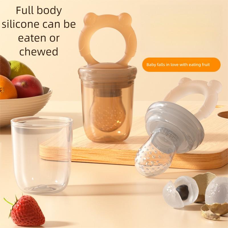 English Card Holder Teething Fun Fruit Feeder Silicone Mesh Bag ...
