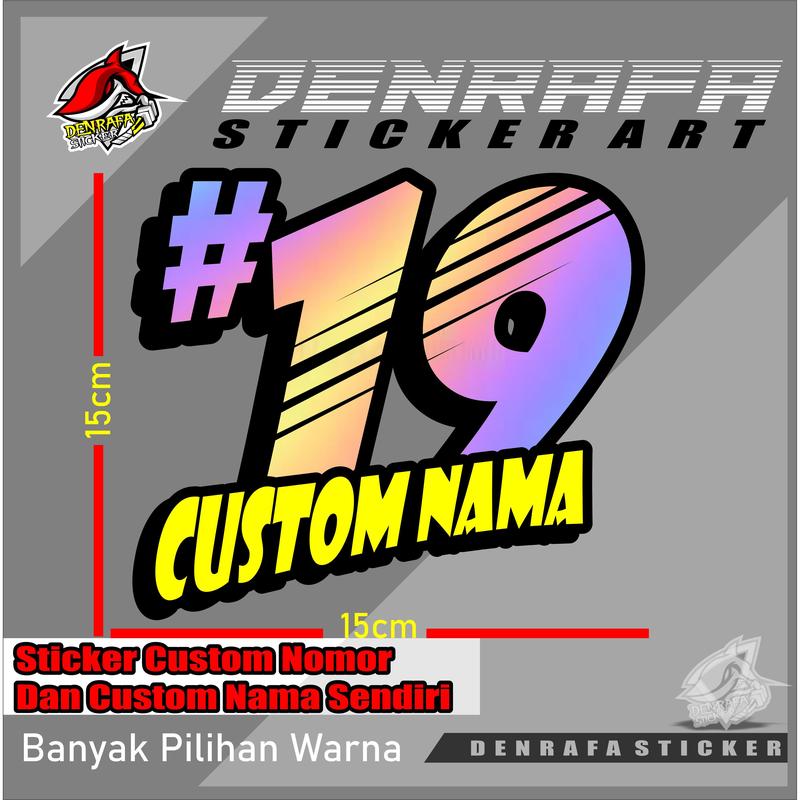 STICKER CUSTOM NOMOR DAN NAMA / STIKER CUSTOM HURUF NOMOR RACING - Shop ...