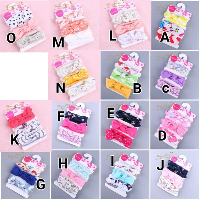 Bandana Bayi set Headband Bayi set Bando Bayi gift set bayi bando ...