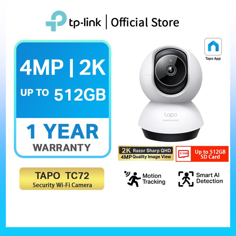 【OFFICIAL STORE】TP-Link Tapo TC72 2K 4MP QHD 1440p Pan/Tilt AI - TikTok ...