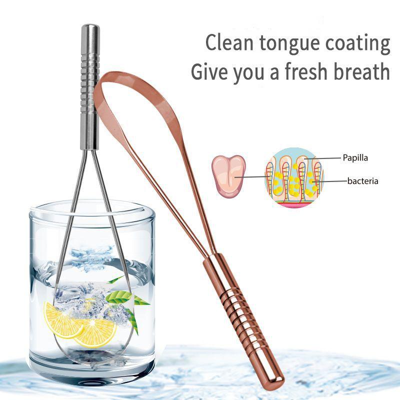 Stainless Steel Tongue Scraper Metal Tongue Fresh Breath Cleaning ...
