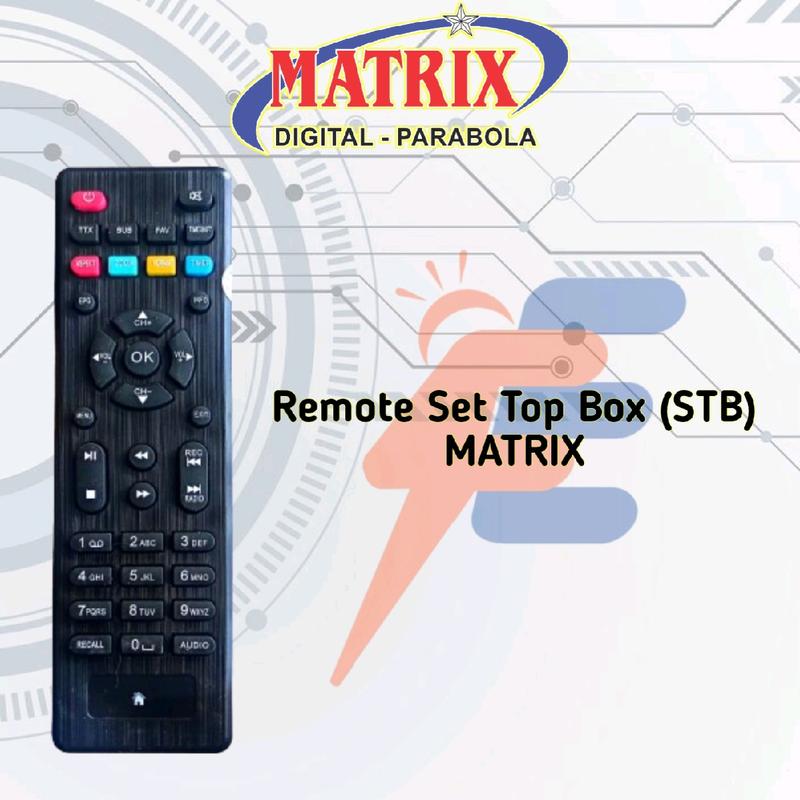 Remote STB matrix asli plus baterai ABC AAA A3 remot set top - Shop ...
