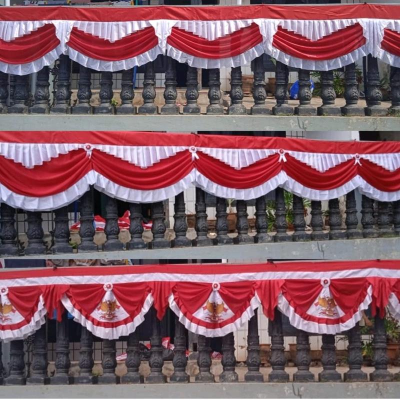 Bendera Bekron / Baground Premium 5 Glombang ± 4,5 m Plamin Abutai ...