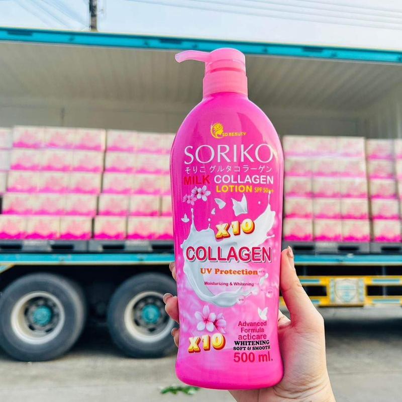 SORIKO MILK COLLAGEN LOTION W/ SPF 50+++ - TikTok Shop Philippines