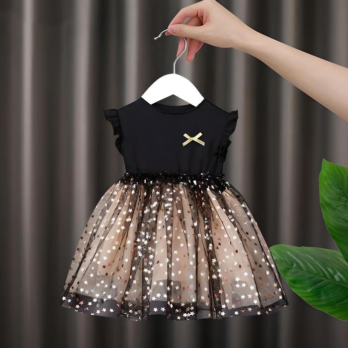 Promo [PRINCESS KESLI] 0-7 Tahun Dress Anak Black Mamba Gold Perempuan ...
