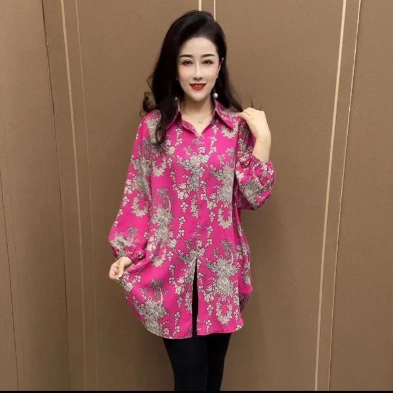 Kemeja Bunga, Fesyen Baru, Saiz Besar, Lengan Panjang, Panjang - TikTok ...