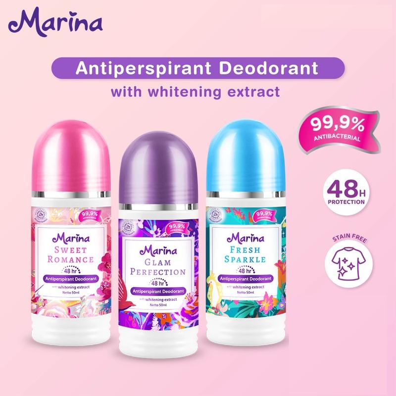 Marina Deodorant Antiperspirant With Whitening Extract 50ML Marina ...