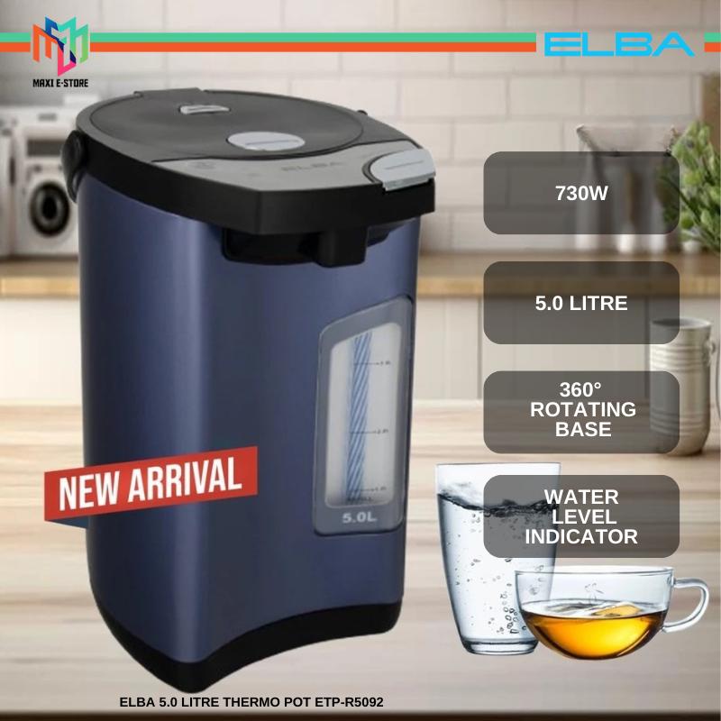 Elba ETP-R5092(BL) 5.0L Electric Thermo Pot with 2 Way Dispenser ...