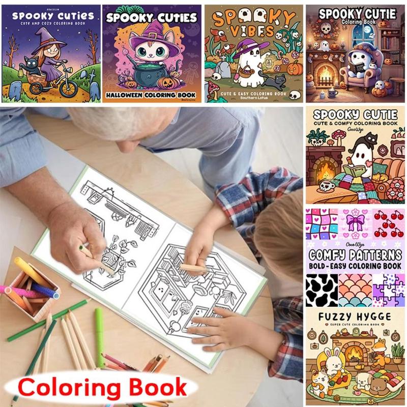 Cute Spooky Cutie Coloring Book In Cozy Moments For Relaxation - TikTok ...