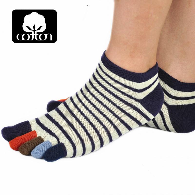 [thumb sock]Striped Short Low-Top Fitness Exercise Breathable Sweat ...