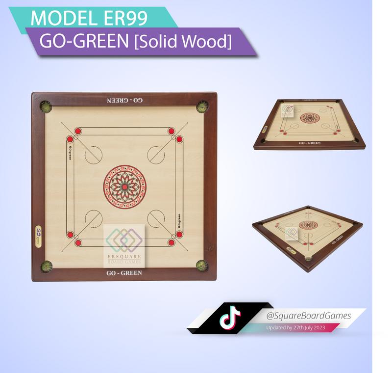 88cm Go Green Solid Wood Carrom Board gift set carrom men striker ...