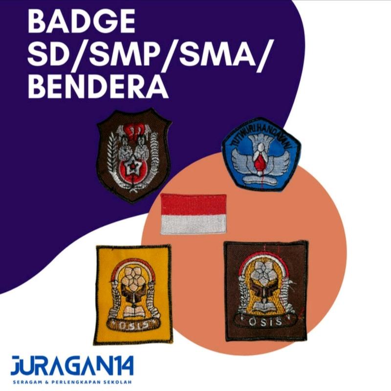 Badge/ Bet SD, SMP, SMA, BENDERA MERAH PUTIH, TUT WURI HANDAYANI - Shop ...