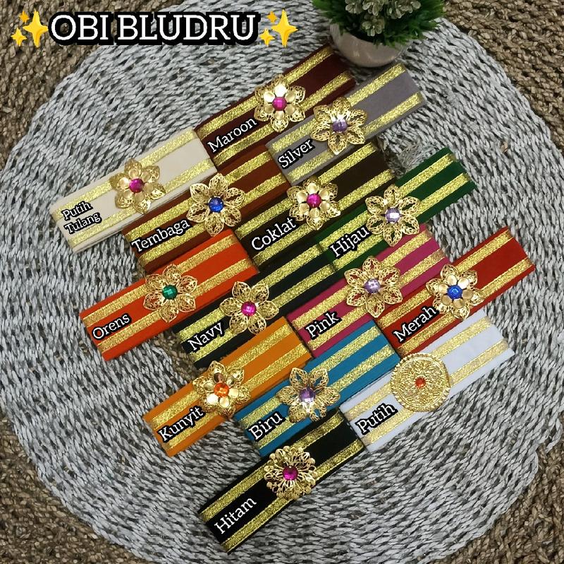 Obi Bludru||Slendang Obi Aksesoris Sabuk Perempuan Gesper Bingkai ...