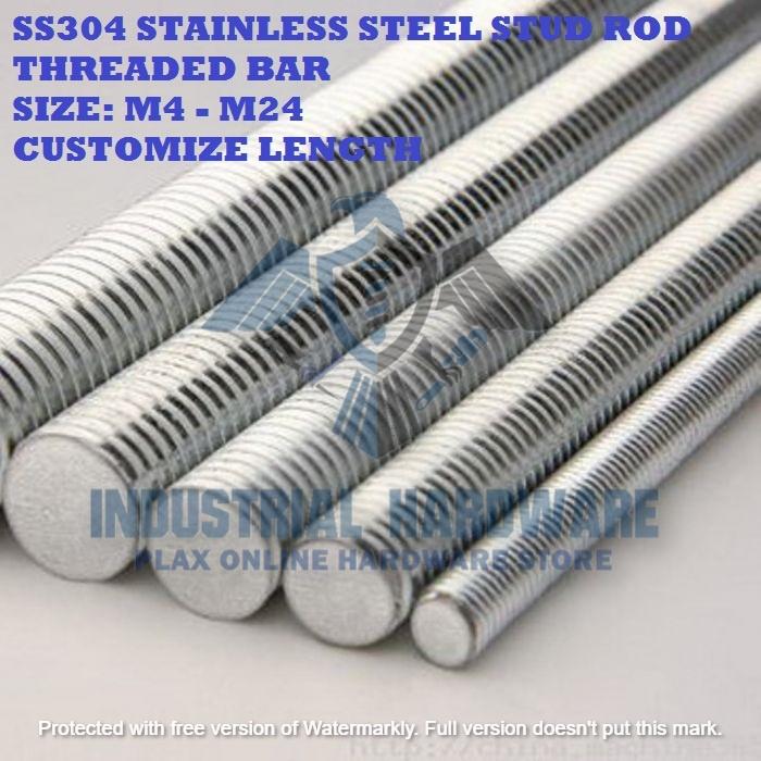 M6 to M20 Stainless Steel SS304 Threaded Bar / Stud Rod Stud - TikTok ...