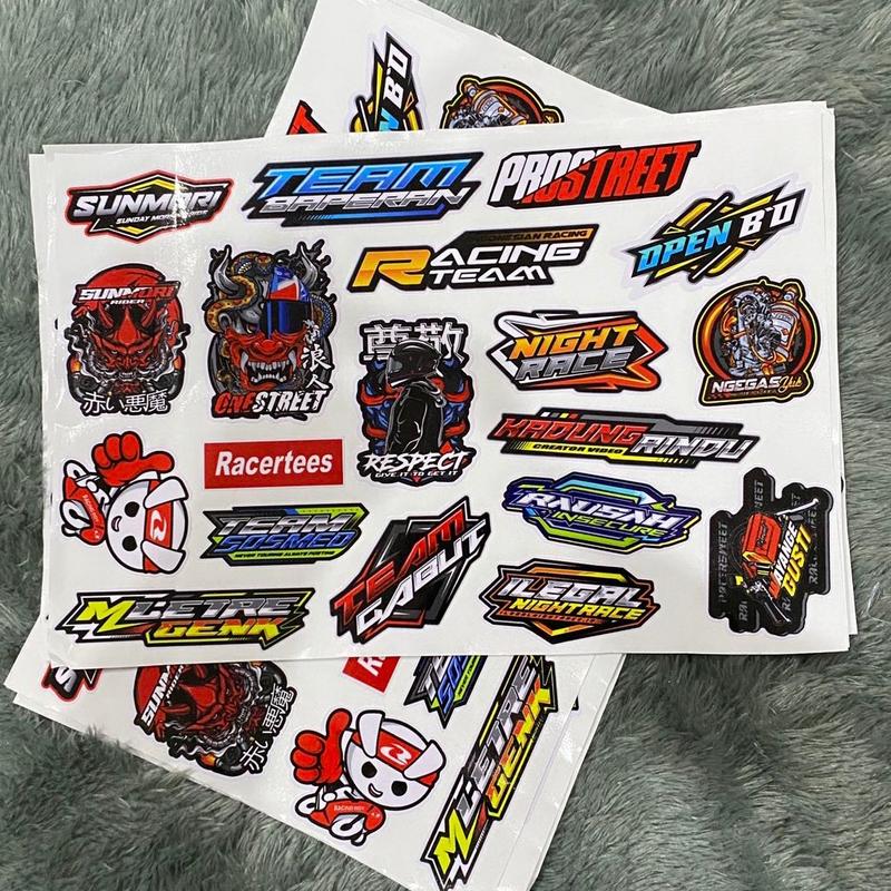 Sticker SUNMORI sudah printcut potongan satu lembar isi 20 - Shop ...