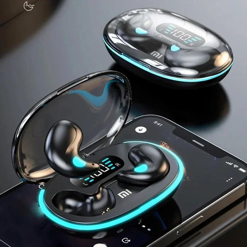 X55 Earphone Stereo Hidden Headsets with Mic HD Call Waterproof ...