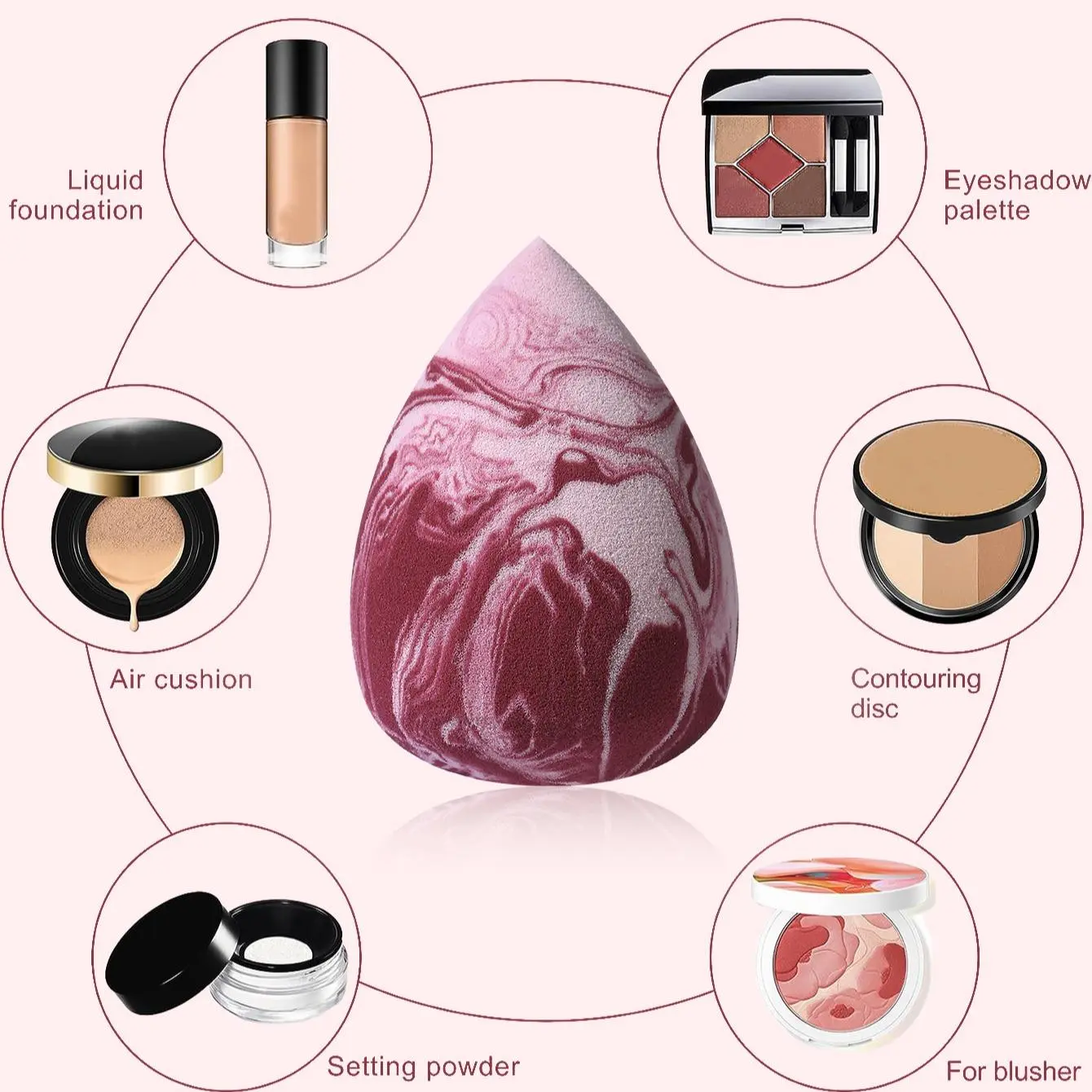 Makeup Sponge & Puff Set, 25pcs Versatile Powder Puffs & Beauty ...