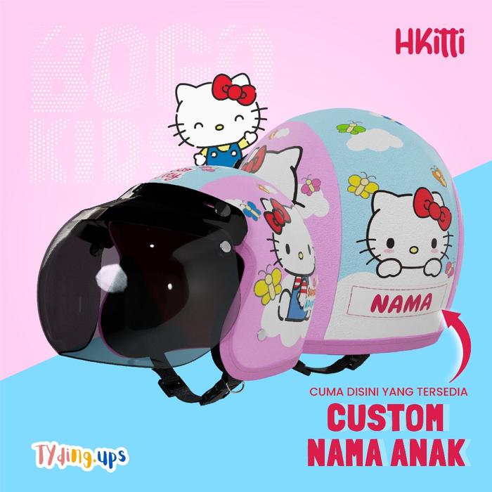 Promo HELM ANAK BOGO CUSTOM NAMA 2 - 7 TAHUN SNI KARAKTER KARTUN BABY ...