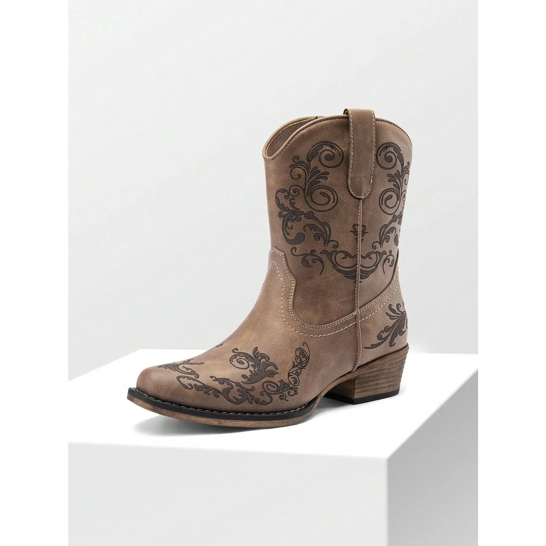 mango suede block heel boots-TikTok Shop