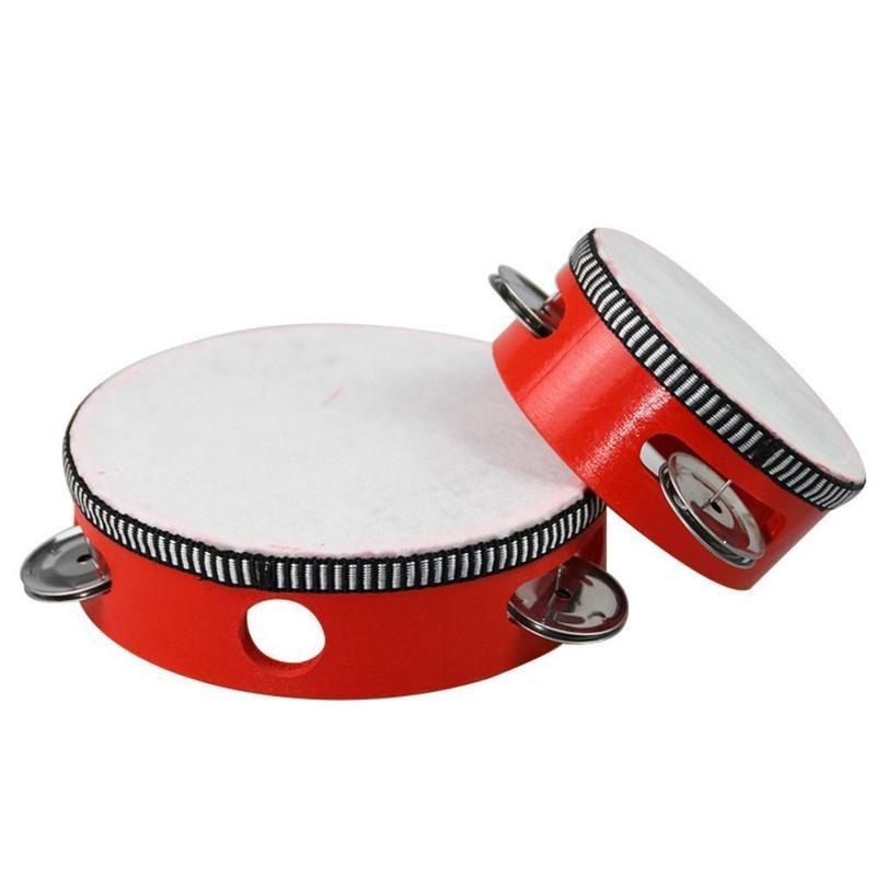 Photo Props 4/6/7/8/9/10in Tambourine Drum Dancing Toys Wooden - TikTok ...