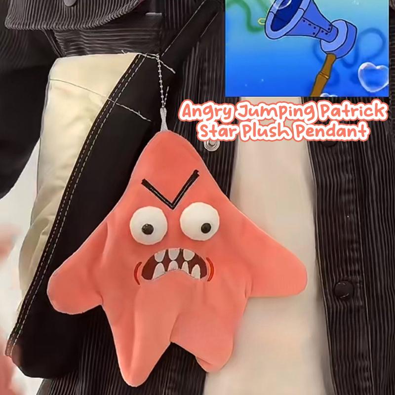 Funny Angry Jumping Patrick Star Plush Toy Moving Starfish Keychain - TikTok Shop Singapore