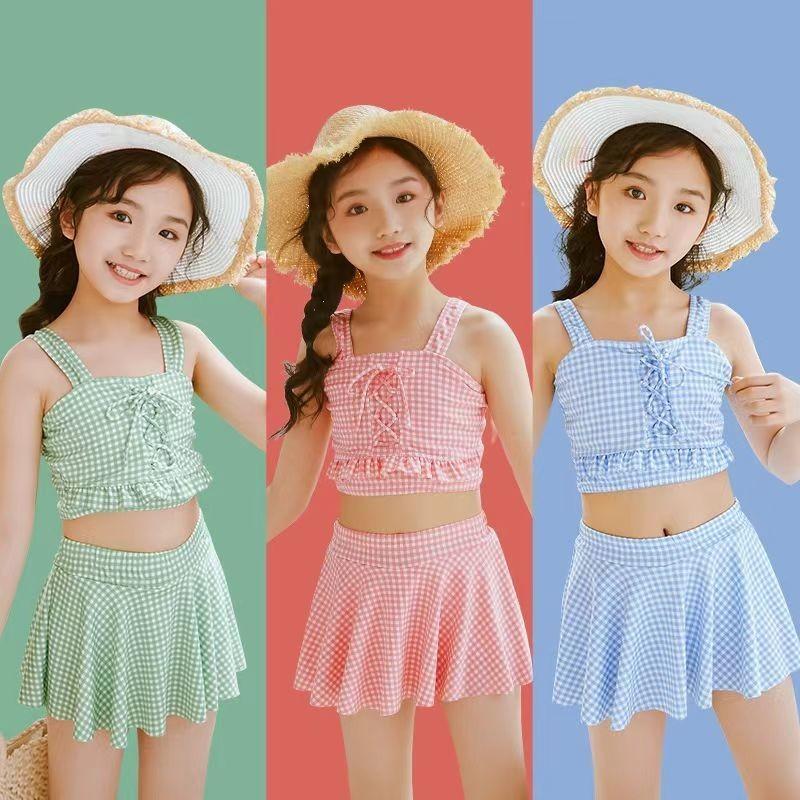 3-12Years Old Two-Piece Split Swimwear Girls Princess Hot Spring ...