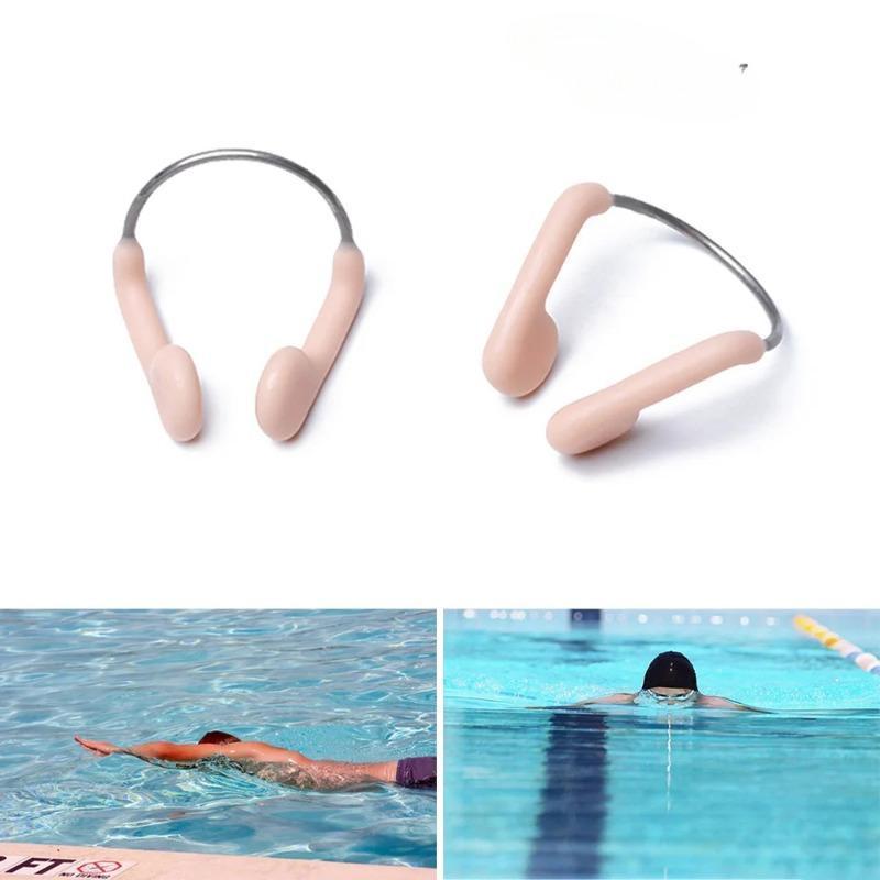 Durable No-Skid Soft Silicone Steel Wire Nose Clip For Swimming Diving ...