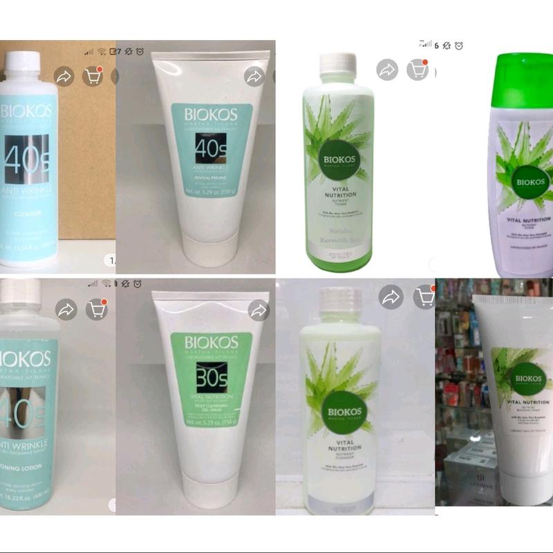 FACIAL BIOKOS KEMASAN SALON SATUAN, VN CLEANSER/TONER/ SCRUB/ MASSAGE ...