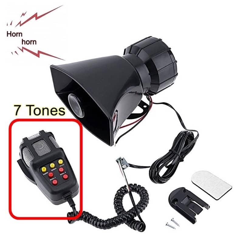 12V 7 Tones Talking Siren Speaker Horn Car Truck Boat Warnin - TikTok ...