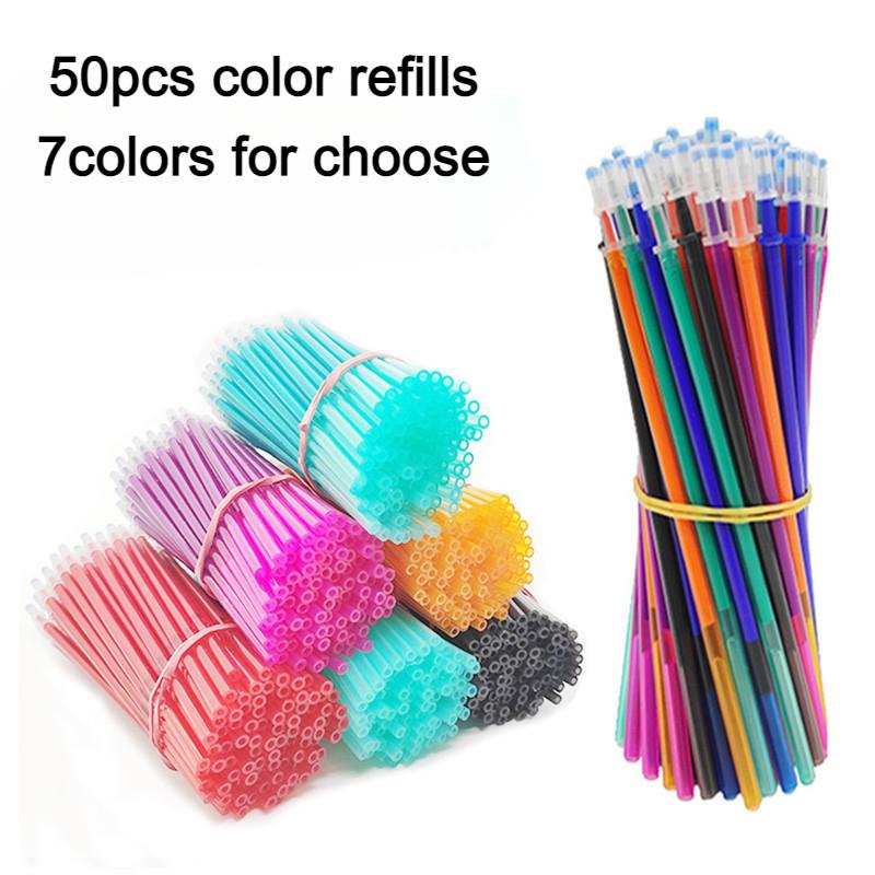 Set of 50pieces color refills,7 Colors Erasable Refill Color - TikTok ...