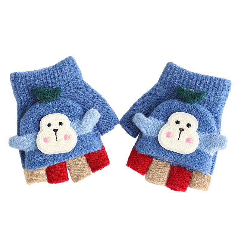 Half Finger Mitten Convertible Flip Cover Gloves Knit Glove Lovely ...