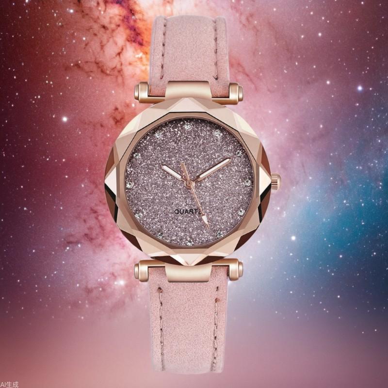 New Starry Sky Silver Powder Watch, Women's Matte Strap Quartz - TikTok ...