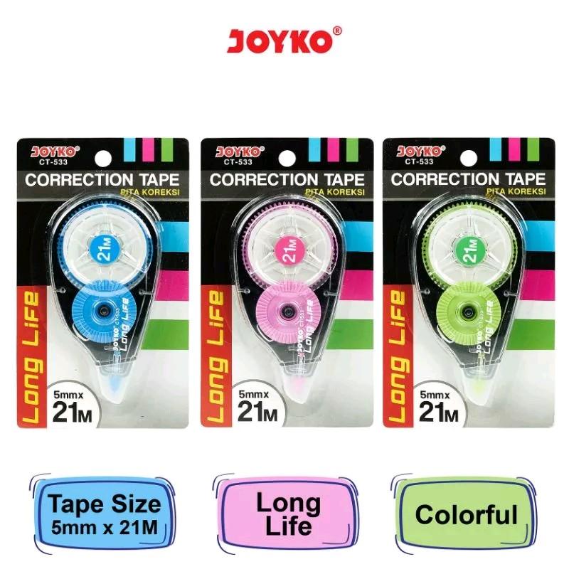 CORRECTION TAPE JOYKO CT 533 / TIP-EX 21 METER LONG LIVE / TIPEX ROLL ...