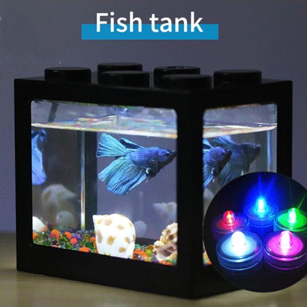 Tangki Ikan Mini dengan LED - Akuarium Mini - Kotak Tempat Peliharaan ...