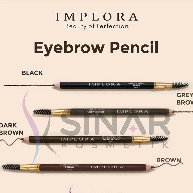 IMPLORA Pensil alis kosmetik wanita/Soft brow pensil kosmetik Tahan ...