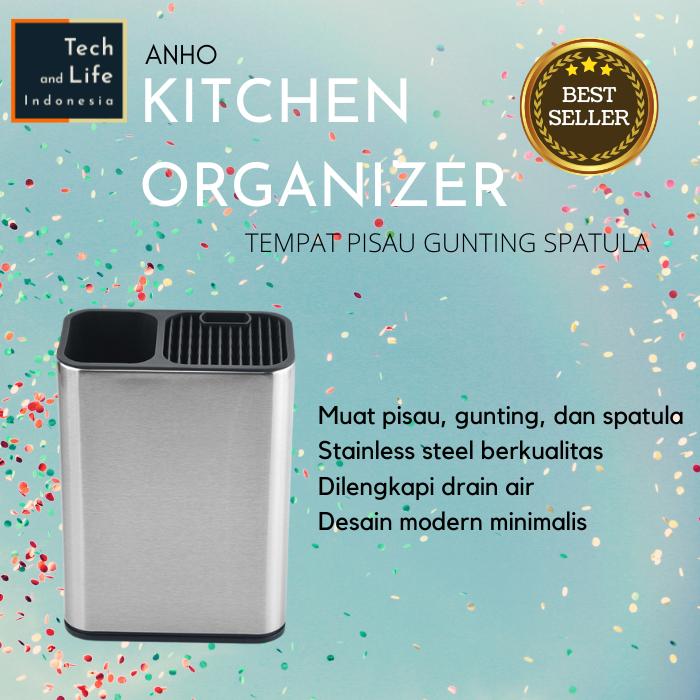 ANHO Tempat Pisau Dapur Spatula Cutlery Knife Holder Kitchen - Shop ...