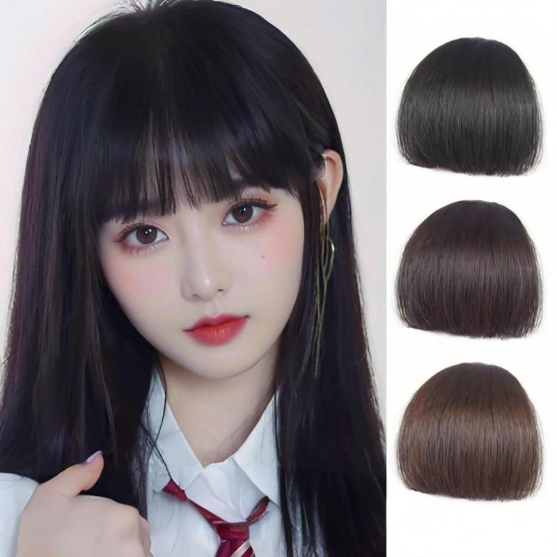 Hot Korean Comic Bangs Wig Female Forehead Lisa Same Style Wig Set ...