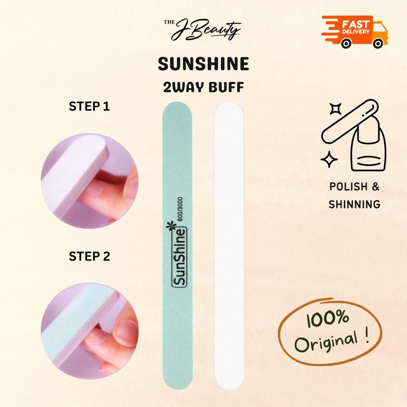 1PC SUNSHINE Pengilat Kuku 2way Nail Buffer Polishing File Buffing ...