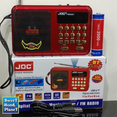JOC H990BT Bluetooth FM Radio USB Torch Rechargeable Lo-Ion Battery ...