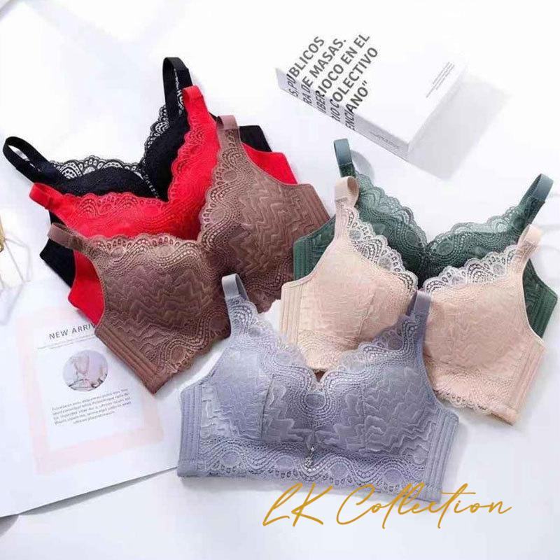 Bra Lace Tanpa Kawat Bh Wanita Nyaman Bra Renda Cup Besar Nyaman - Shop ...