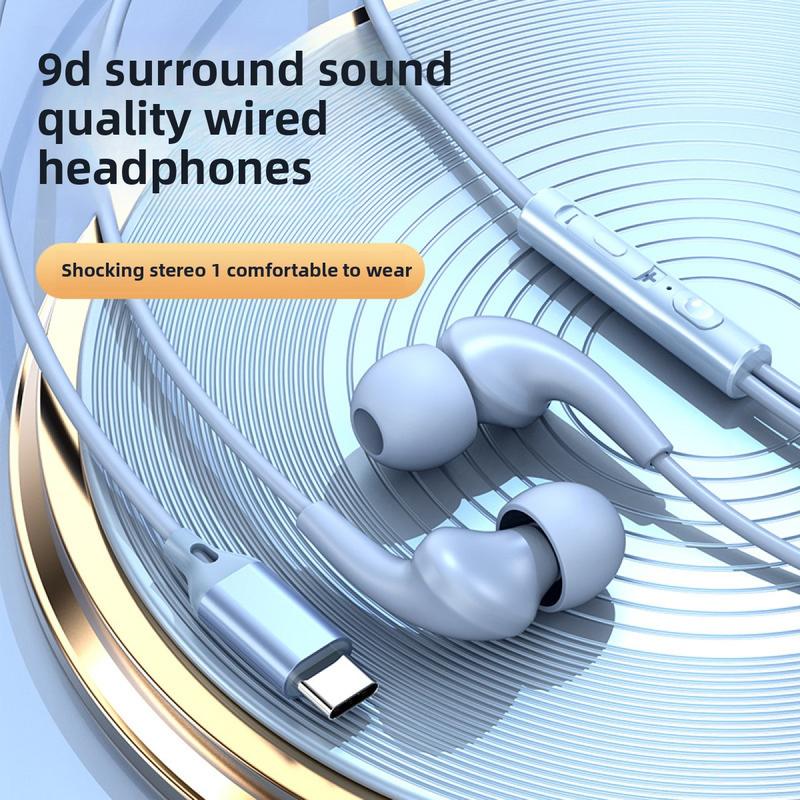 In ear wired TypeC digital decoding phone with microphone, karaoke ...
