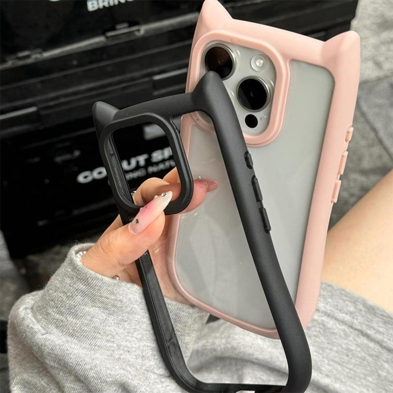 Cat Ear phone case, INS style, for iPhone 11, 15, 14, 13, 12 - TikTok ...