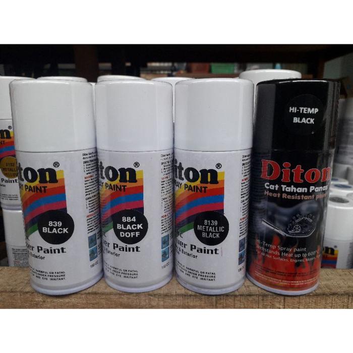 Jual pilok pilox diton hitam doff dop dof hitam metalik hi temp tahan ...