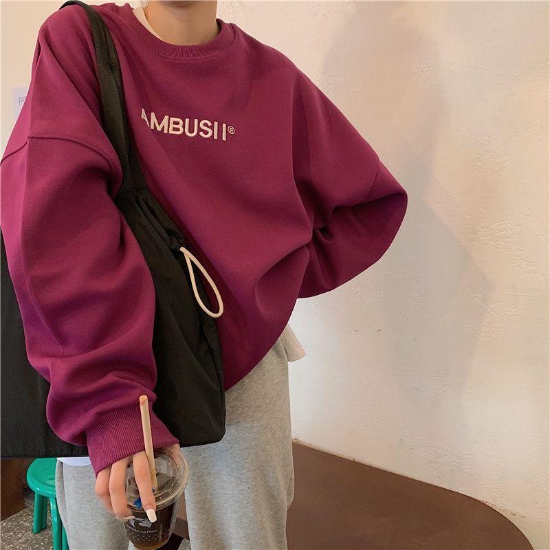 (S - 6XL) Sweater Switer Bigsize Korean Style AMBUSII Crewneck Oblong ...