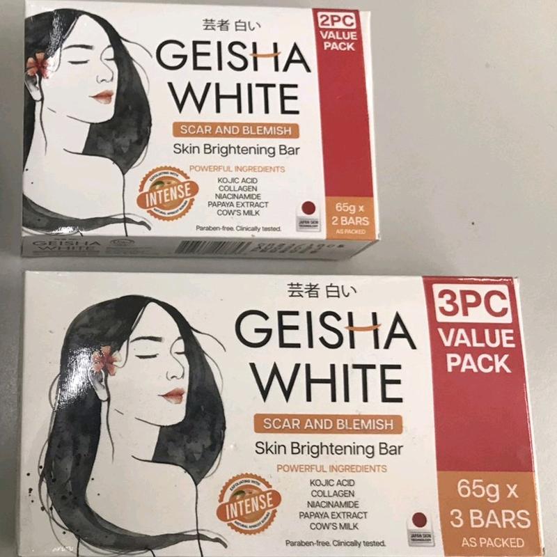 Geisha white skin brightening bar intense 65g 2's & 65g 3's - TikTok Shop Philippines
