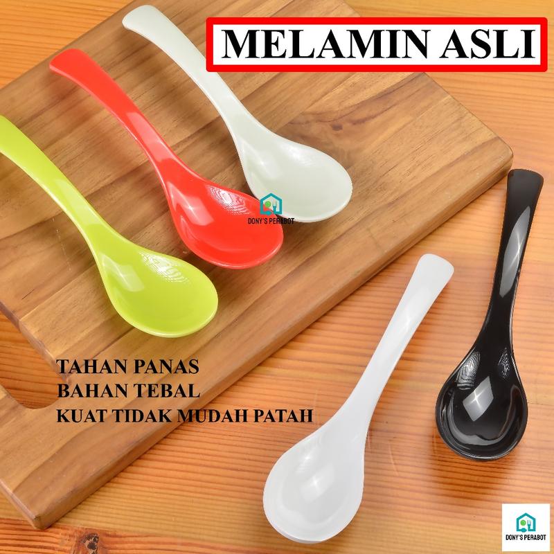 Sendok Makan Melamin Asli Tebal Bebas BPA Tahan Panas Warna Elegan ...